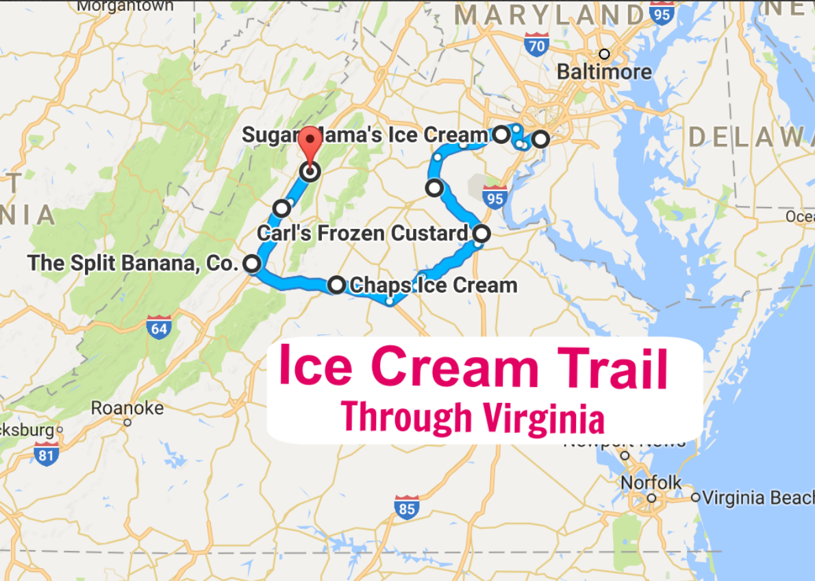This Mouthwatering Ice Cream Trail In Virginia Is A Dream Come True