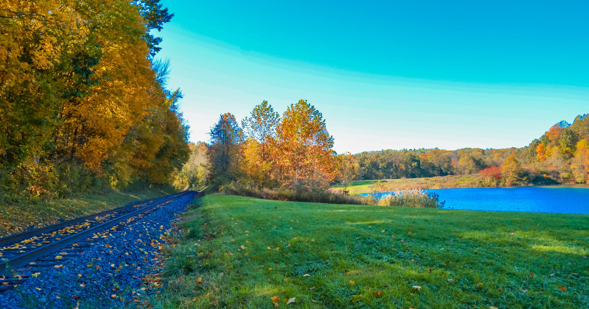 Drive Through The Cuyahoga Valley National Park Near Cleveland
