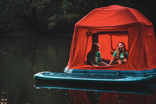 Experience Floating Tent Camping in Troy, Ohio