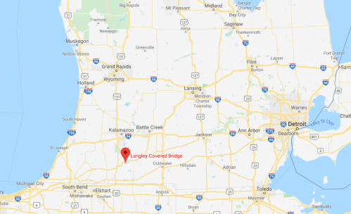 Langley Covered Bridge In Michigan Is Longest In The State
