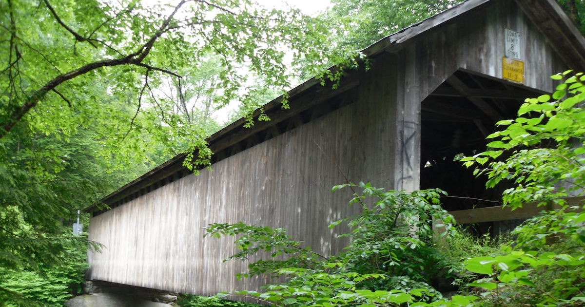 Brown Covered Bridge Is A Historic Covered Bridge In Vermont