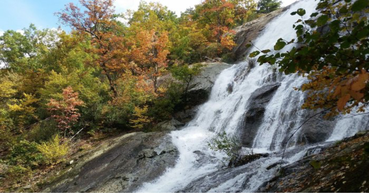 Crabtree Falls Is A Beautiful Autumn Waterfall In Virginia