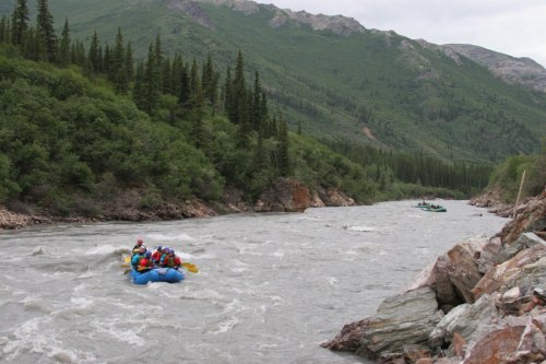 Whitewater Raft Nenana Gorge On An Alaskan Whitewater Adventure