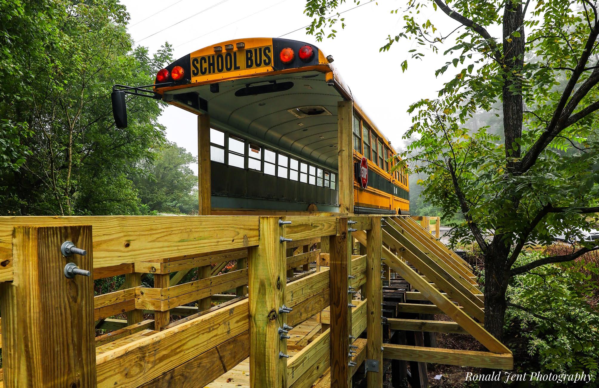 Cross A School Bus Covered Bridge And Enjoy Mountain Views On This Rail ...