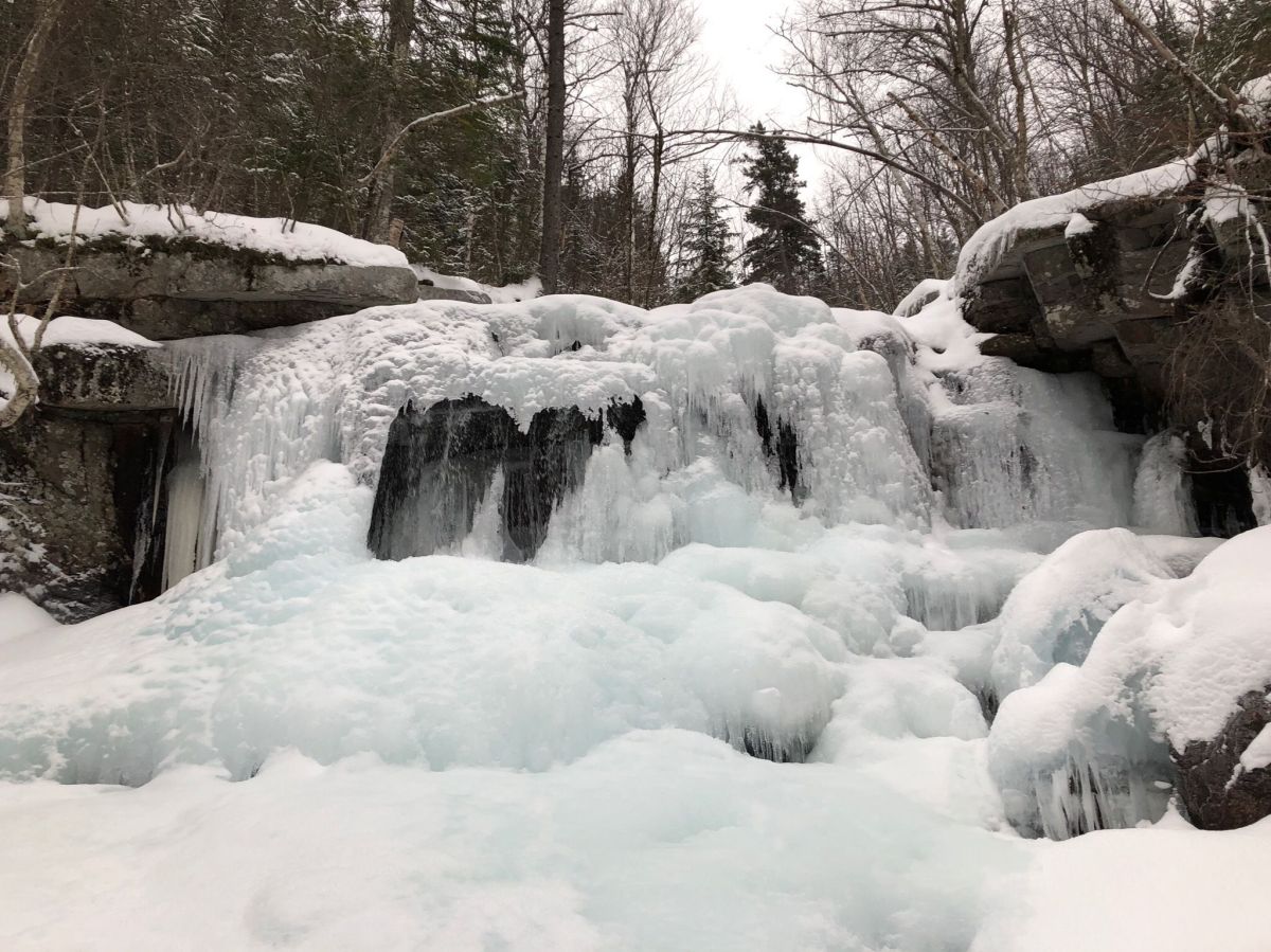 The Champney Falls Trail Is An Icy Wonderland In New Hampshire