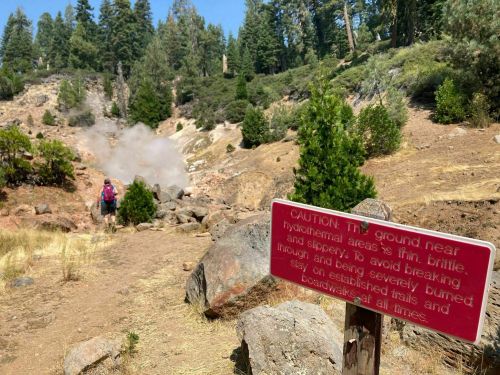 See A Steaming Vent On The Terminal Geyser Trail In Northern California