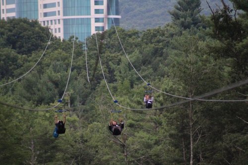 Take A Ride On The Longest Zipline In Connecticut At Foxwoods