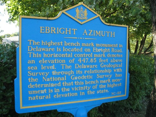 Drive To The Ebright Azimuth, The Highest Point In Delaware