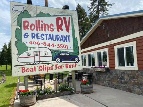 Grab A Burger And Rent A Pontoon Boat At Rollins RV Park In Montana