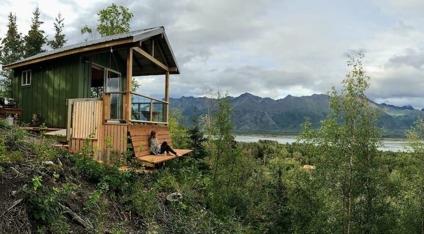 This Cozy Cabin In Alaska Woods Is Right By Knik Glacier