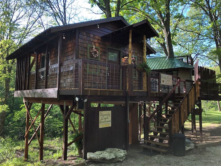 Find Peace And Quiet At The Serenity Creek Treehouse In Kansas