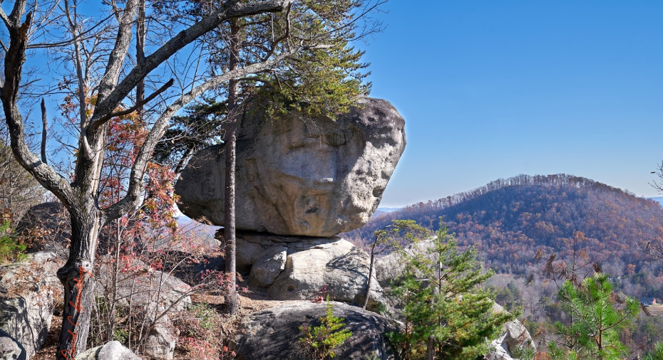 Walk Through Giant Boulders At Big Rock Mountain In South Carolina