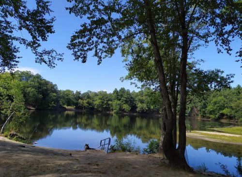 Puffer’s Pond In Amherst, Massachusetts Is A Beach With A Waterfall