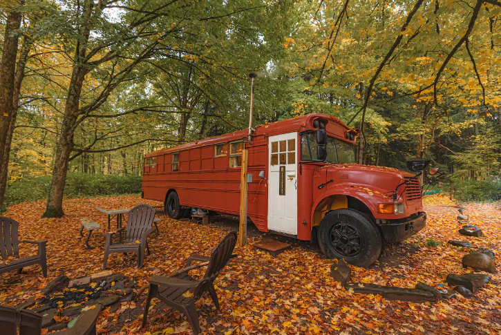 Spend The Night In This School Bus Airbnb In New York
