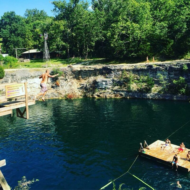 Go Cliff Diving At Indiana’s Most Awesome Blue Swimming Hole, White ...