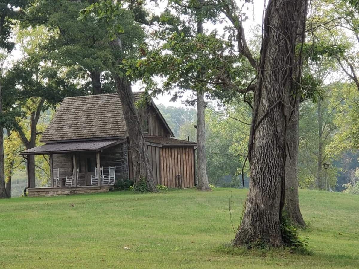 Stay In An Authentic 1800s Log Cabin On A Farm Overlooking A Lake In ...