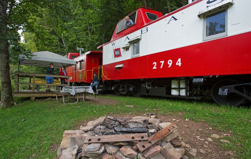 The Castaway: A Train Caboose In West Virginia That You Can Camp In