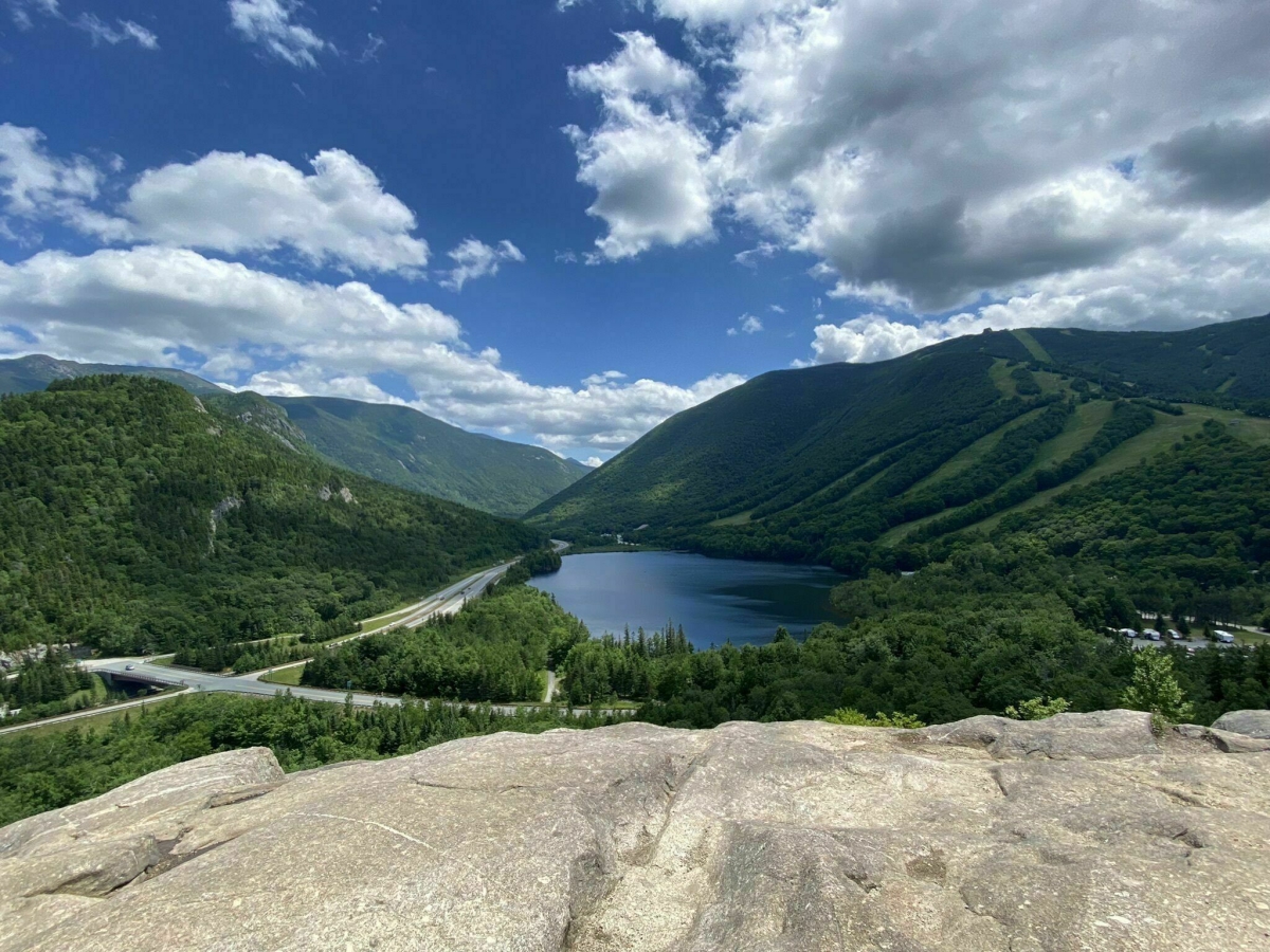 The Overlook At Artist Bluff Trail In New Hampshire