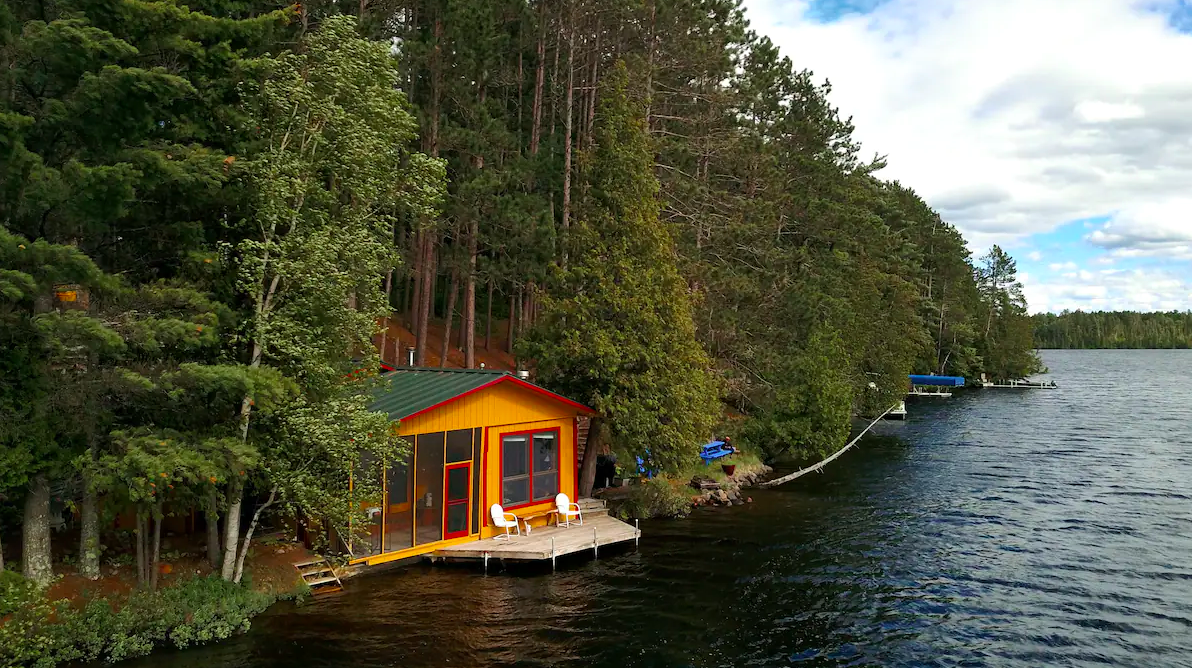 Inches From The Water, This Minnesota Cabin Is The Ultimate Lakeside ...