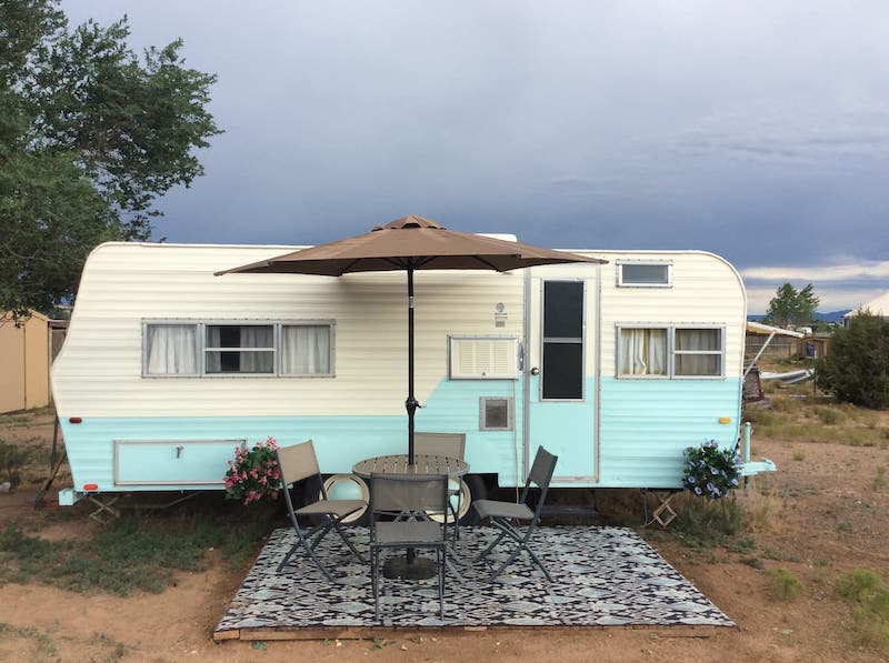 Spend The Night In This Vintage Trailer On A Llama Farm In New Mexico