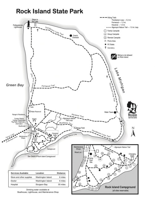 Explore the Scenic Lighthouse Walk on Rock Island, Wisconsin