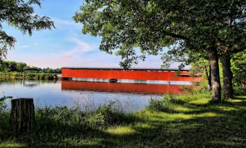 Langley Covered Bridge In Michigan Is Longest In The State
