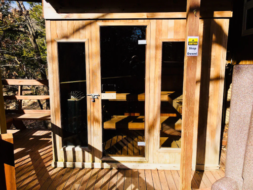 Watch Snow Fall From A Cozy Finnish Sauna In Arkansas