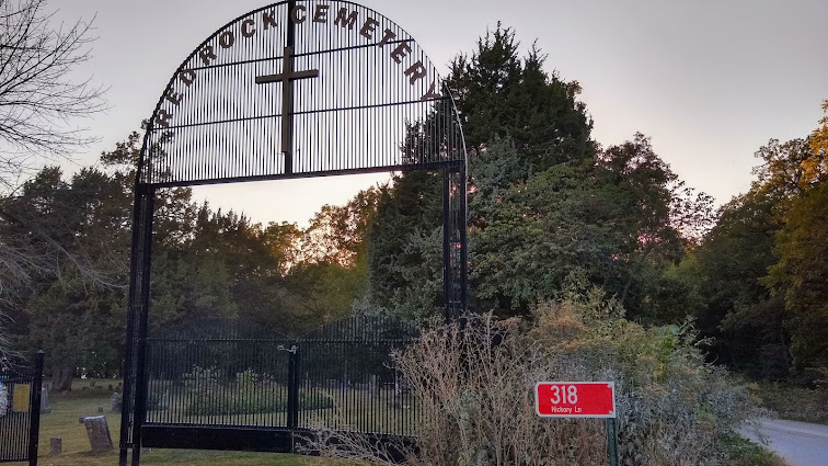 Red Rock Cemetery In Iowa Is Perched On A Hill Above The Lake