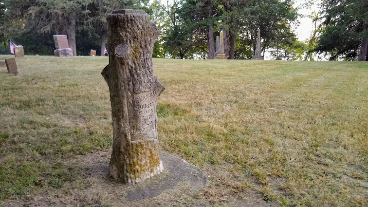 Red Rock Cemetery In Iowa Is Perched On A Hill Above The Lake