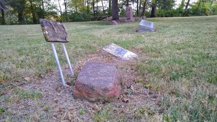 Red Rock Cemetery In Iowa Is Perched On A Hill Above The Lake