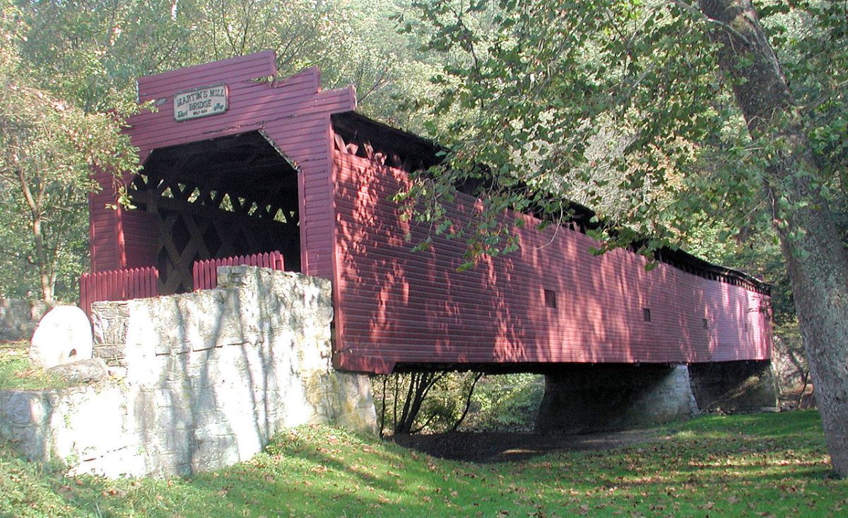 Visit A Covered Bridge At Martins Mill Bridge Park In Pennsylvania