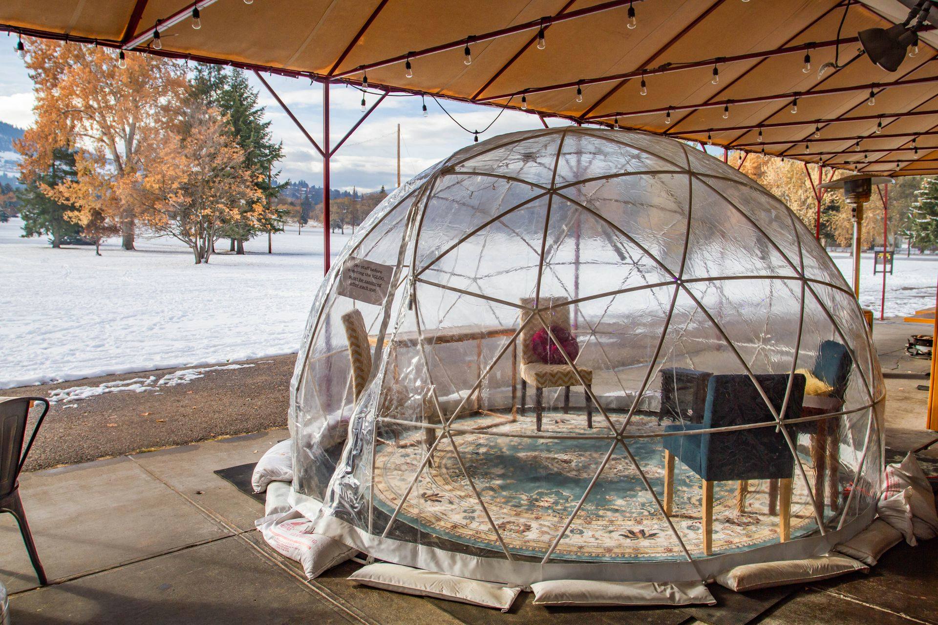 Dine Inside A Private Igloo With Views Of Snow-Capped Hills At Iron ...