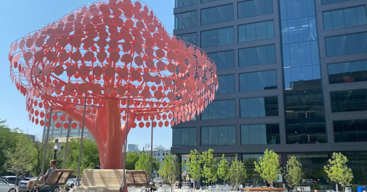 Here’s The Story Behind The Massive Pink Tree Sculpture In Idaho