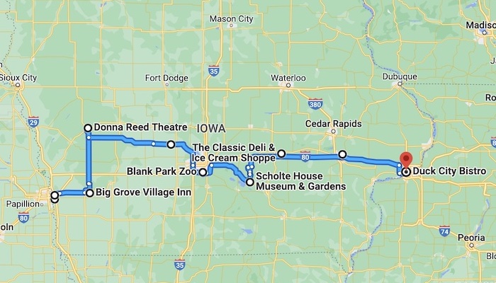 This Ten-Stop Road Trip Takes You From One End Of Iowa To The Other