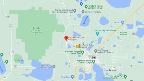 Covered Wagon Camping In Florida: Keystone Heights RV Resort