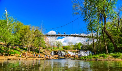 Liberty Bridge At Falls Park On The Reedy: A SC Wonder