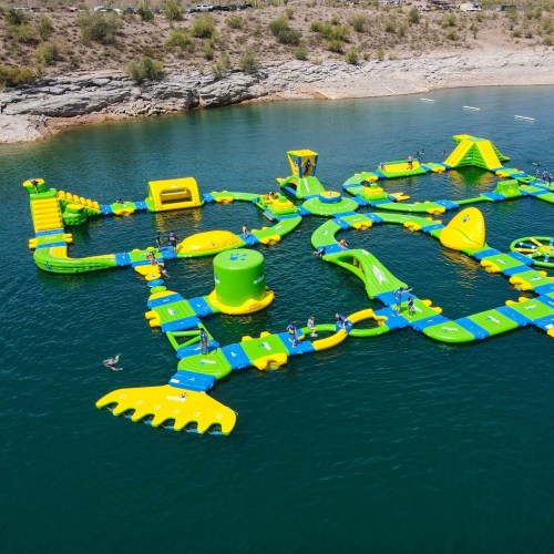 Paqua Park At Scorpion Bay Marina Has A Floating Waterpark