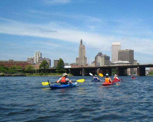Kayak In Rhode Island By The Providence River Walk