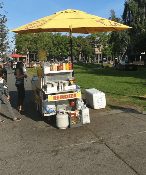 Reindeer Hot Dogs In Alaska: Grab One From A Street Vendor