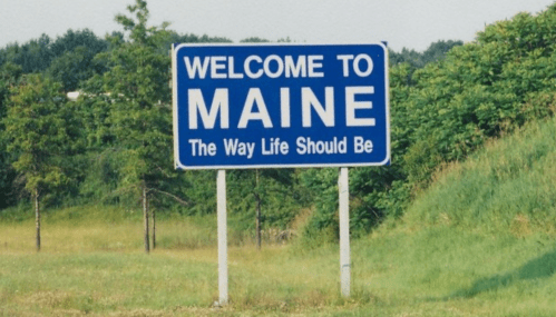 The Best Site Ever: A Welcome To Maine Sign