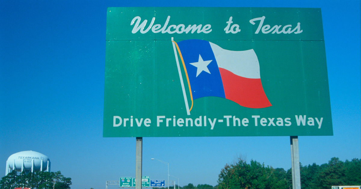 The "Welcome To Texas" Sign Is The Best Sight In The World
