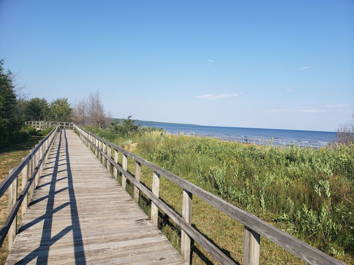 Manistique Boardwalk Is A Meandering Boardwalk Trail In Michigan