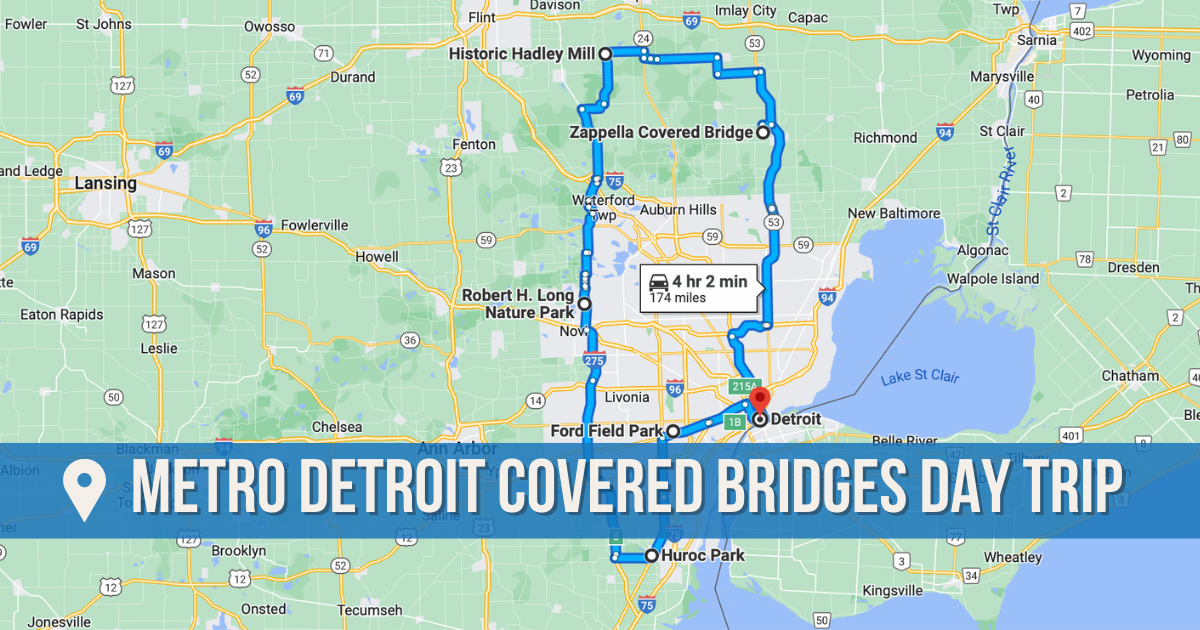 This Day Trip Takes You To 5 Covered Bridges Around Detroit And It’s ...