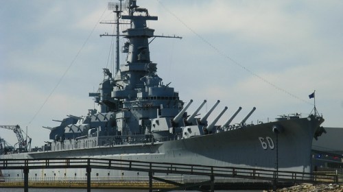 USS ALABAMA (BB-60) Battleship In Alabama Was Built In Virginia