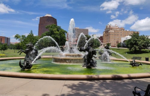 The Iconic Mill Creek Park Fountain In Missouri Is From France