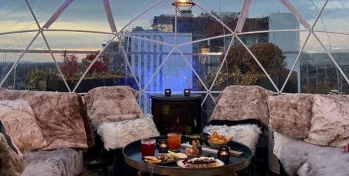 Dine At Hip Flask, A Rooftop Igloo Bar In Maryland