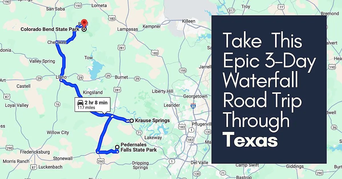 This 3-Day Road Trip In Texas Takes You To 3 Stunning Waterfalls