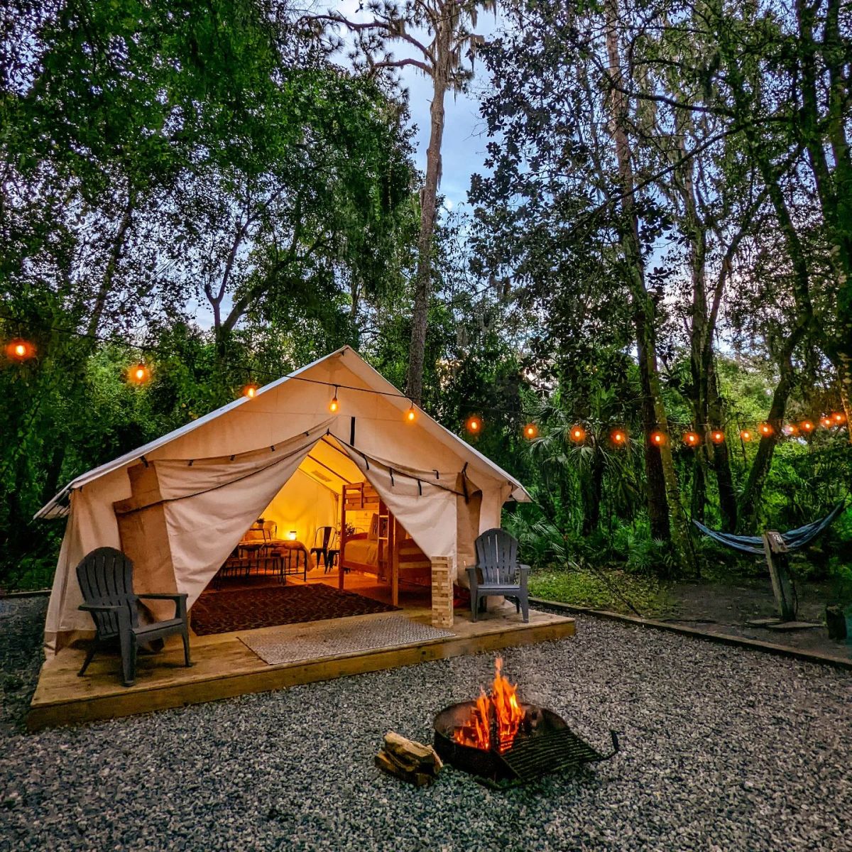 Enjoy A Riverside Glamping In Florida With Timberline Glamping