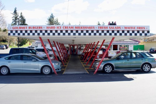 Order Burgers By The Sack At Boomer's Drive-In In Washington