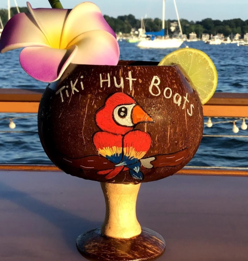 Tiki Hut Boats: Floating Tiki Bar In Massachusetts